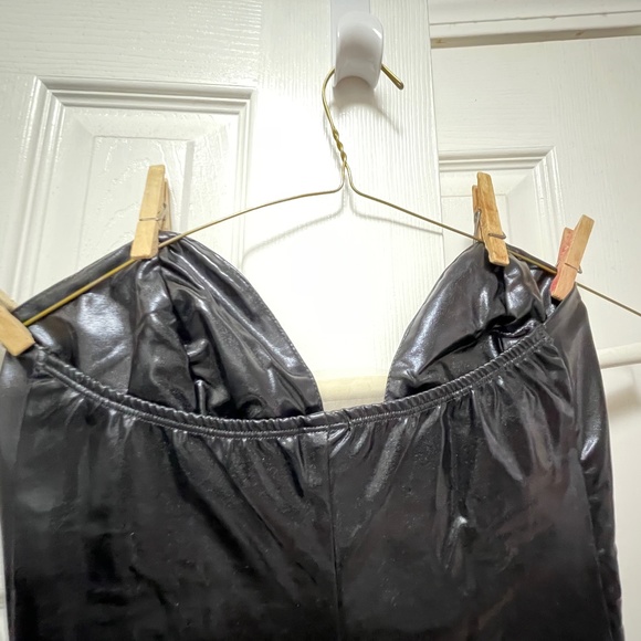Roma | Dresses | Hot Wet Look Dress Strapless Black Vinyl Yandy Size ...
